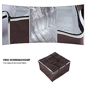 TOPBATHY Cake Packing Fruit Storage Grocery Pizza Warmer Catering Grocery Padded Carry Handbag Insulated Food Warmer Aluminum Heater Non-woven Fabric