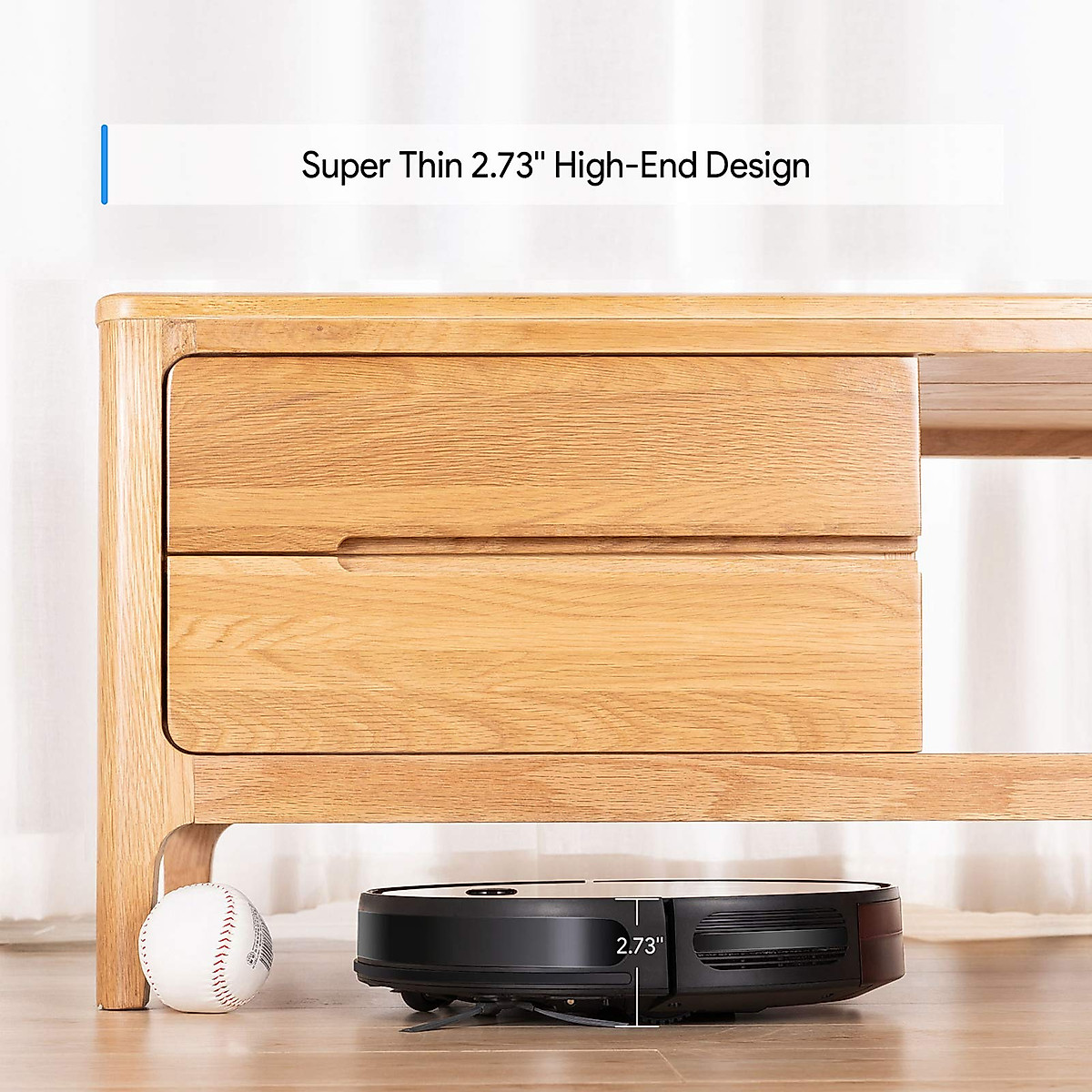 Bagotte BG600 Robot Vacuum Cleaner, Super-Thin & Quiet, High Suction, Smart Self-Charging Robotic Vacuum Cleaners Automatic Sweeper for Pet Hairs, Hard Floor, Medium Carpet