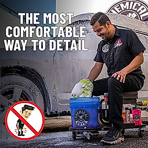 Chemical Guys ACC618 Soft Stool Ultimate Rolling Detailing & Utility Cart, (For Cars, Trucks, SUVs, RVs, Home, Garden, Garage & More) 15' 1/2" x 8' 3/4" x 18' 1/2" - Black