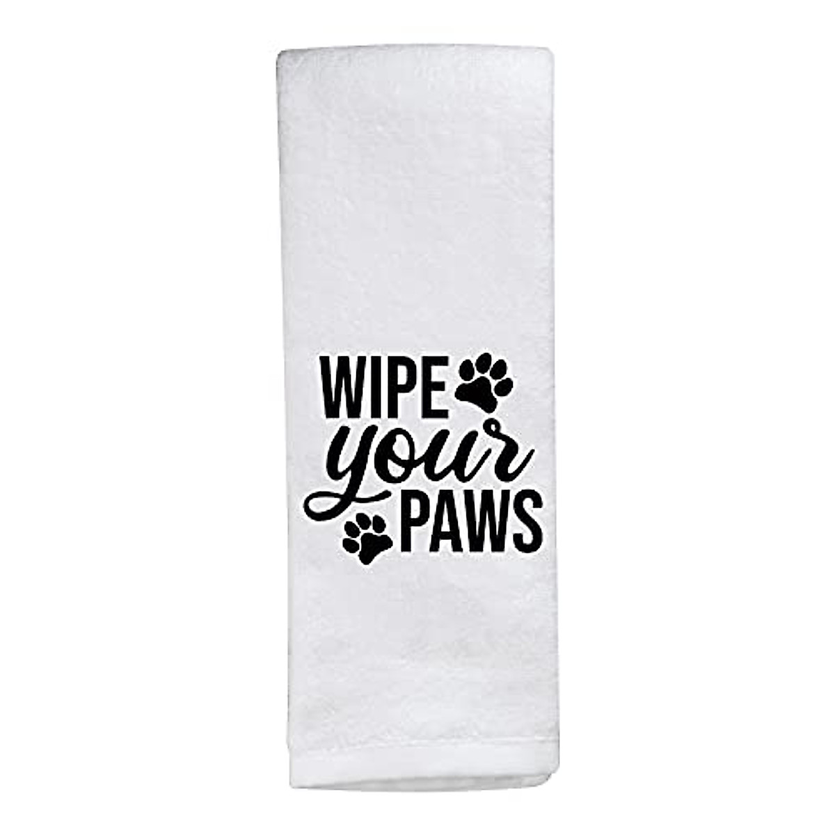 Funny Wash Towel Wipe Your Paws Towel Paw Print Hand Towel (Wipe Your Paws T)