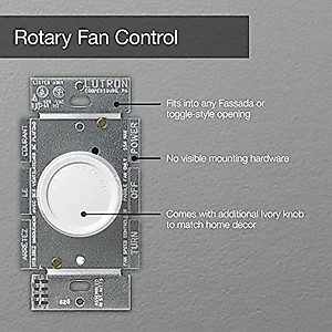 Lutron FSQ-2FH-DK Electronics Rotary On/Off Fan-Speed Control , White