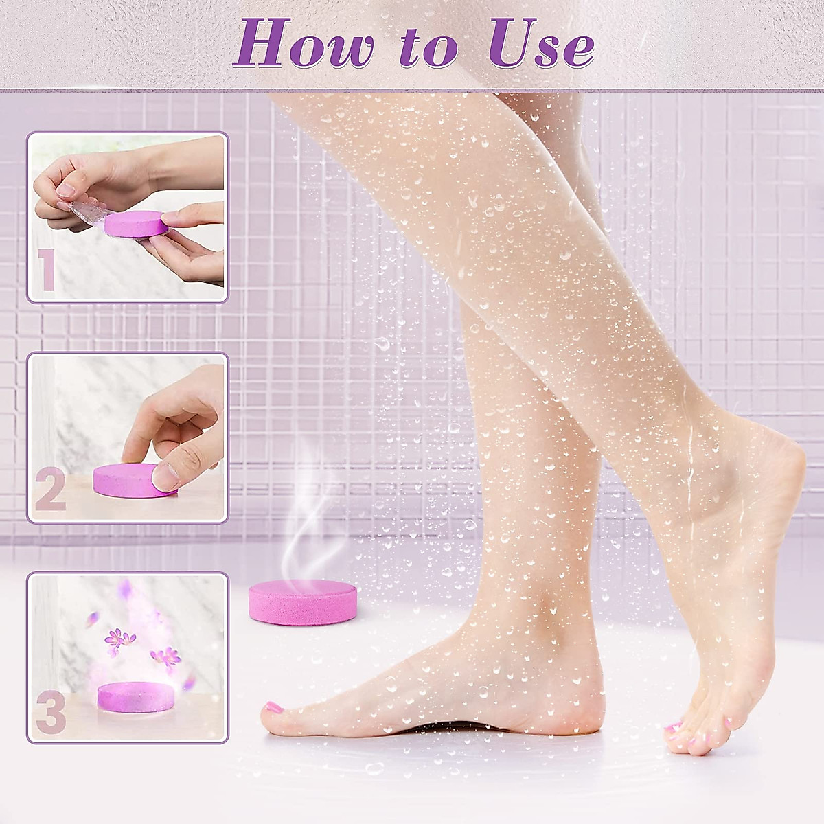 18 Pack Shower Steamers - Mother's Day, Birthday Presents - Shower Bombs with Lavender Mint Rose Coco Ocean Grapefruit Natural Fragrance, Self Care & Relaxation Presents for Women and Men