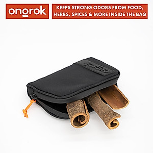 ONGROK Carbon Technology Pouch Small (4X6), Bamboo Derived, Durable Zipper, Combo Locking Wallet to Stash Away Goods with Care