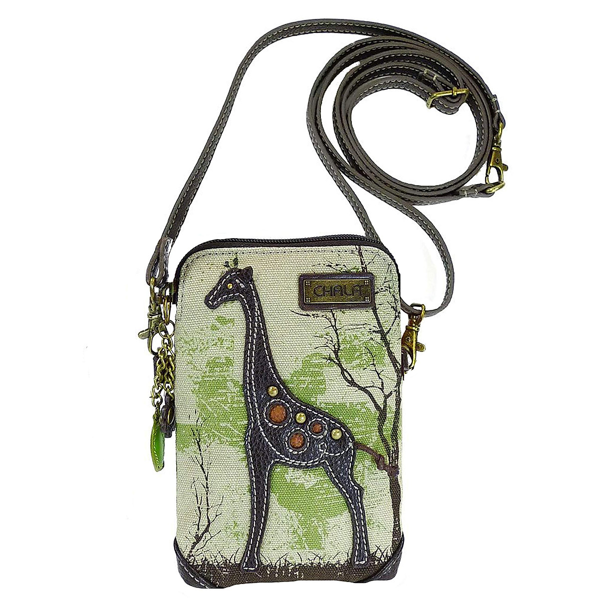 Chala Safari Giraffe Cellphone Crossbody Handbag - Convertable Strap