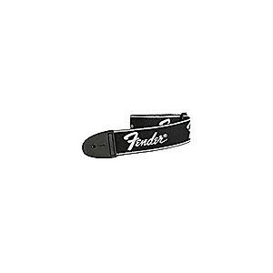 Fender Running Logo Guitar Strap, 2in, Black