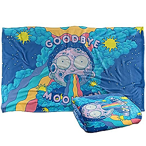 Rick and Morty Goodbye Moon Men Silky Touch Super Soft Throw Blanket 36" x 58",Multi