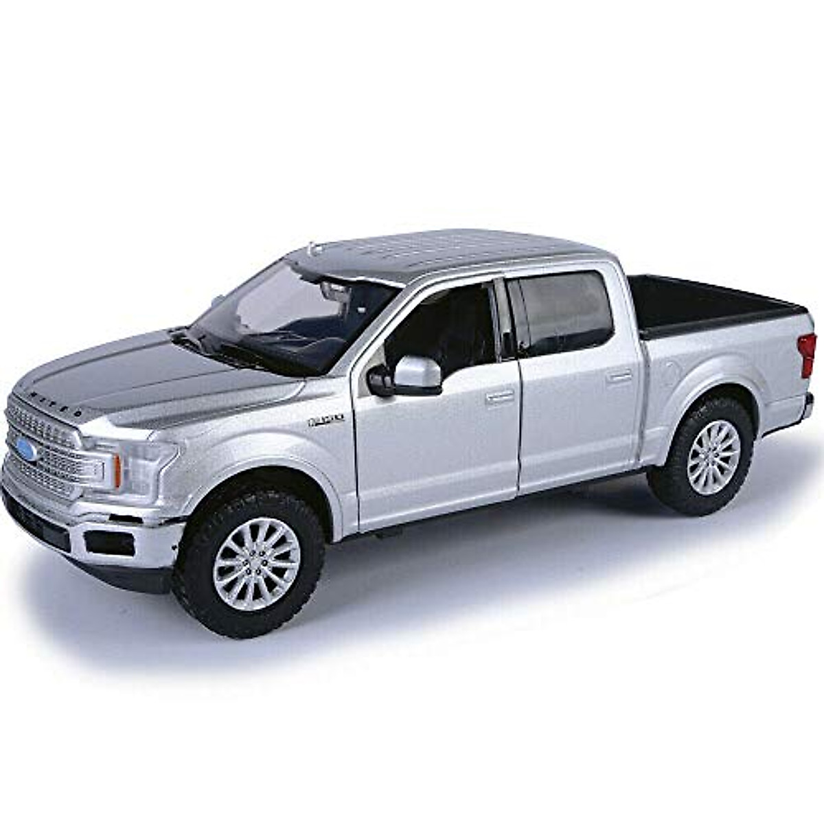 2019 Ford F-150 Limited Crew Cab Pickup Truck Metallic Silver 1/24-1/27 Diecast Model Car by Motormax 79364