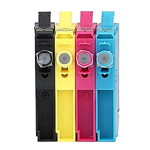 Hilitand 4Pcs Ink Cartridge Smoothly Ink Output Clear Fadeless Print Printer Cartridge with Ink for Printing Photos, Test Papers, Documents