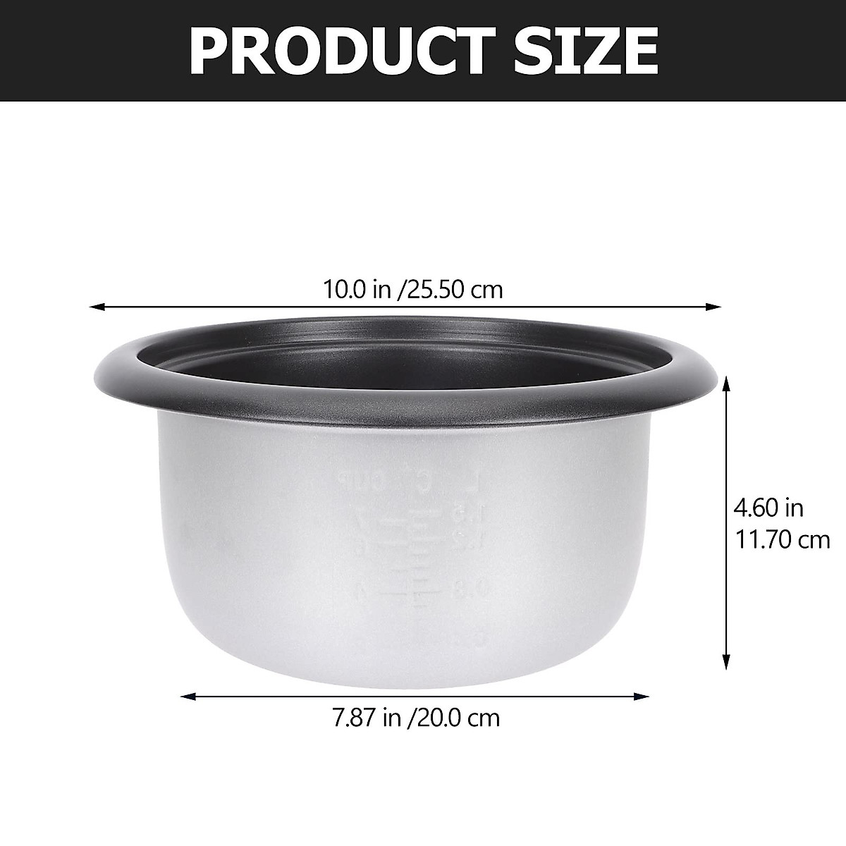 Rice Cooker 10 Cup Griddle Grill Accessories Pressure Cooker Non-stick Rice Cooker Pot Household Cooker Inner Pot Inner Cooking Pot Container Baking Bowl Nonstick Cookware Rice Cooker Small
