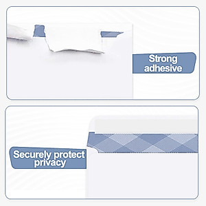 500 #10 Double Window Security Envelopes, PANDRI NO.10 Self-Seal Window Envelopes Designed for Invoices and QuickBooks, Business Statements & Documents - Number 10 Size 4 1/8 Inch X 9 1/2 Inch- 24 LB