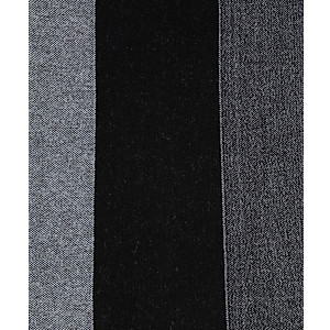 Lallier Men's Merino Wool Scarf, Long Winter Neckwear with Gift Box (Gray Stripe)
