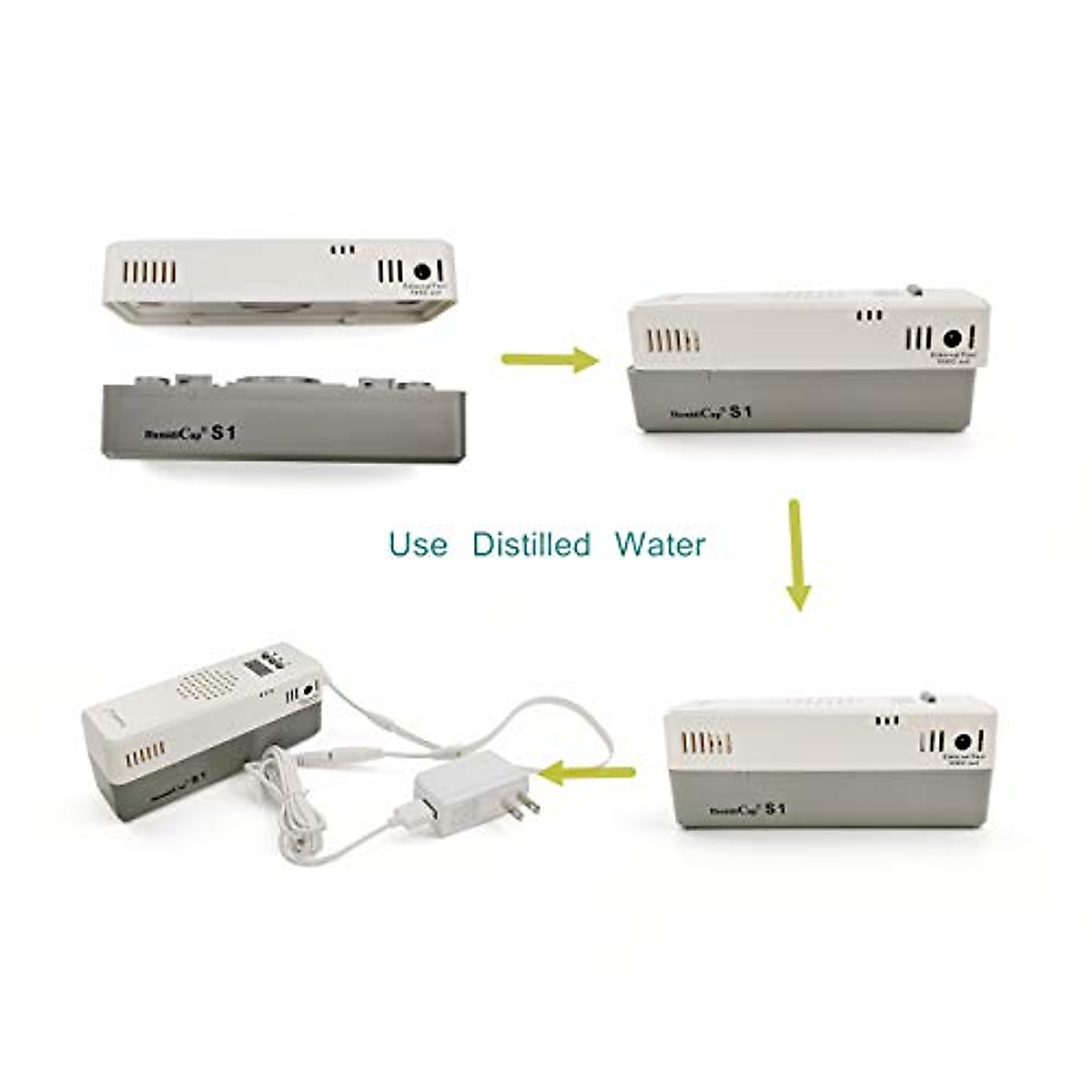 HumidiCup® S1 Electronic Cigar Humidifier, Small Size for 40-150 Cigar Count Humidor, Slim Profile For Desktop Humidors, 60% to 80% Setting Range