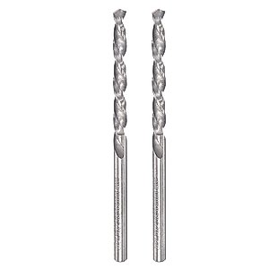uxcell Solid Carbide Twist Drill Bits 2.5mm, Metric Left Hand Spiral Flutes Straight Shank Tungsten Steel Drilling Tool for Stainless Steel Alloy Metal, 2pcs