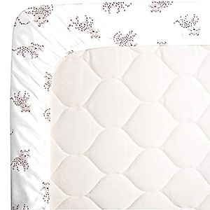 NoJo Cheetah Pink and White Super Soft Mini Crib Sheet
