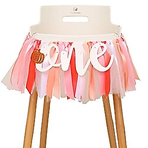 Little Pumpkin 1st Birthday Banner - Ribbon Tulle High Chair Banner.Halloween Birthday Party Decorations.Fall Photography Backdrops. (Pumpkin Banner)