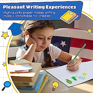 Henoyso 20 Pcs Primary Composition Notebook for Kids Bulk 9 3/4 x 7 1/2 Inch Primary Journals Writing Journal with Rainbow Spine Kids Handwriting and Drawing Story Journal for School Student Classroom
