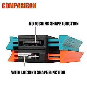 Saker Contour Gauge (5 Inch Lock) Profile Tool- Adjustable Lock-Precisely Copy Irregular Shape Duplicator -Irregular Welding Woodworking Tracing - Must Have Tool for DIY Handyman, Construction