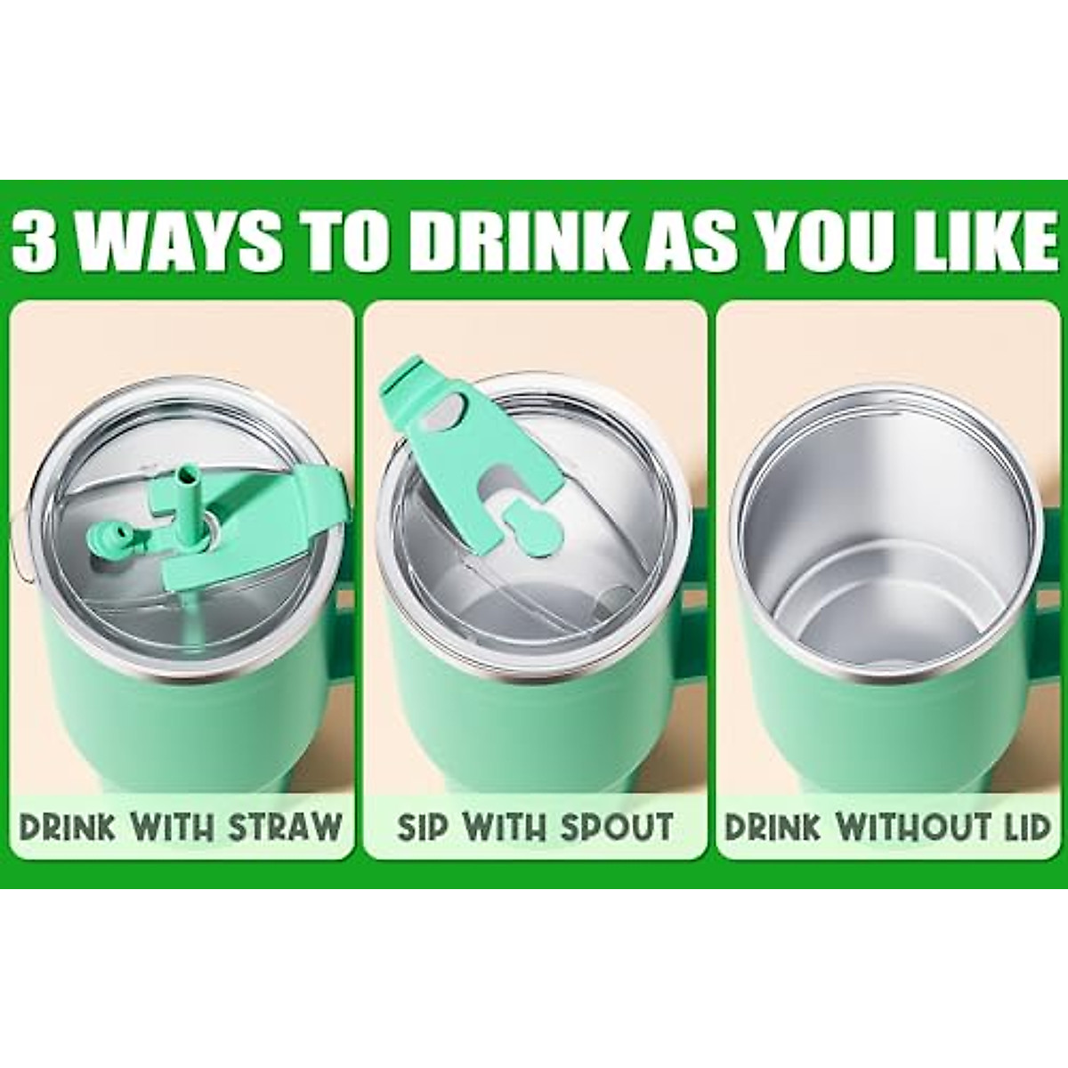 Fimibuke 40 oz Tumbler with Handle & Carrier Bag, Stainless Steel Insulated Cup with Lid & Straw & Purse Pouch Phone Pocket, Gym Water Bottle Cupholder Friendly Women Men Travel Mug with Sleeve Holder