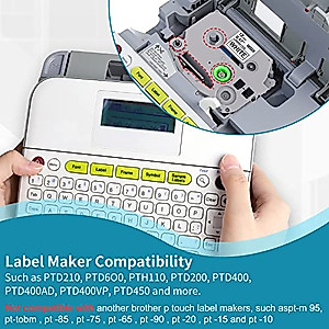 4 Pack T-Ze231 Label Tape Compatible with Brother P Touch Label Tape TZe-231 TZe231Tape 12mm 0.47 Inch Laminated, Black on White