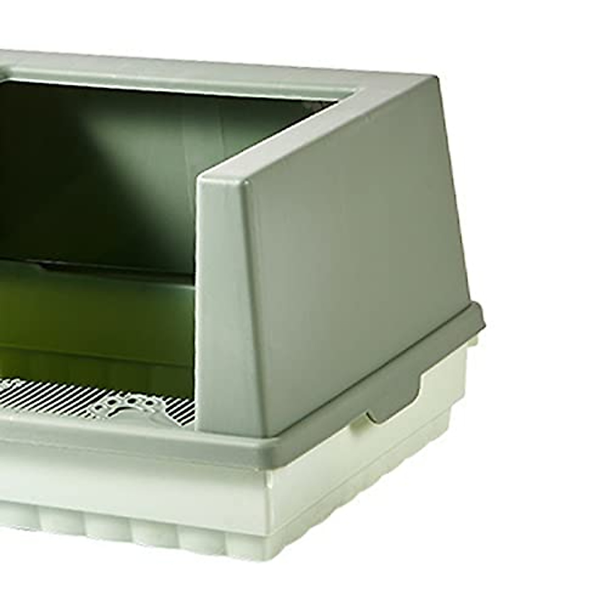 Prevent Semi Enclosed Litter Box with High Side Heightening Anti-Splashing Cat Toilet with Litter Sifting Scoop, Prevent Sand Leakage Deodorizing Cat Pan Easy to Clean and Assemble