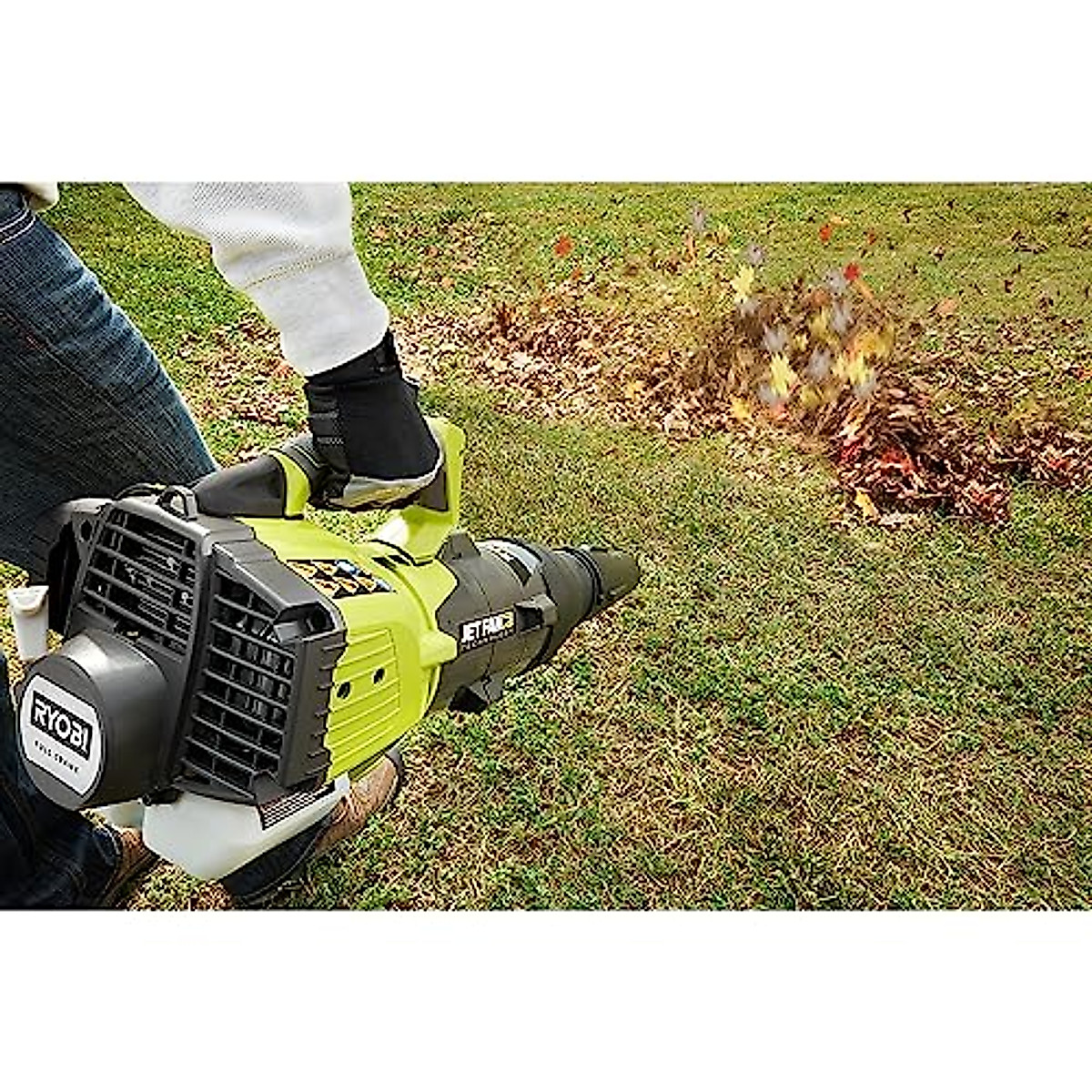 Ryobi Gas Leaf Blower 160-Mph 520-Cfm 25CC Gas Variable Speed Jet Fan Blower (Renewed)