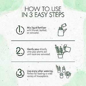 Organic Indoor Plant Food - All-Purpose Liquid Fertilizer - Best for Live Houseplants Indoors + Common Home Outdoor Plants in Pots (8 oz)