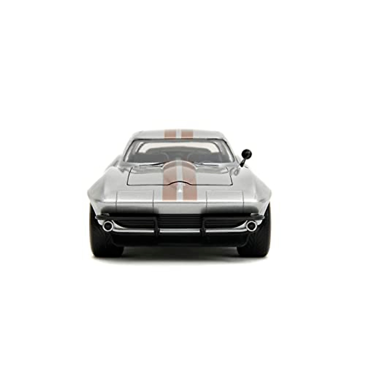 Big Time Muscle 1:24 1966 Chevrolet Corvette Stingray Die-Cast Car, Toys for Kids and Adults(Silver)