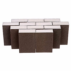 3M Sanding Sponge, 3 3/4 in x 2 5/8 in, Medium, 12-Pack