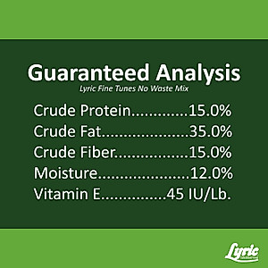 Lyric Fine Tunes Wild Bird Seed - No Waste Bird Food Mix - Attracts Bluebirds, Finches, Chickadees & More - 15 lb. Bag