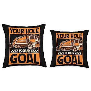 Garbage Trucks Recycling Garbage Truck Driver Throw Pillow