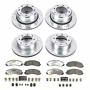 Power Stop Brake Kit For 2019-2022 Ram 2500 - Front and Rear Z36 Truck & Tow Brake Rotors and Carbon Ceramic Brake Pads Replacement, K8640-36