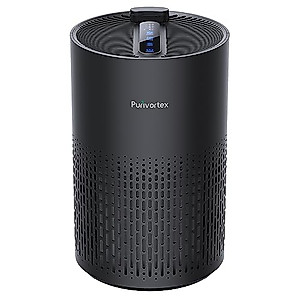 Air Purifiers for Home, HEPA Filter Cleaner with Fragrance Sponge, Filters A11ergies, Pollen, Smoke, Dusts, Pets Dander, Odor, Hair, Ozone Free, 20db Quiet for Home, Room, Kitchen - Model: AC400 Black