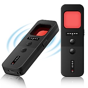 KOLAICE Hidden Camera Detectors Anti Spy Detector GPS Tracker Detector Infrared Camera Scanner Bug Detector Listening Device Detector RF Signal Scanner Device for Bedroom Cars Indoor Outdoor (Black)