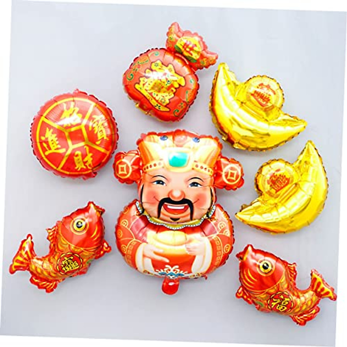ABOOFAN 24 pcs 2021 Spring Festival Balloons fish balloons Chinese New Year party wall decoration red ballons red balloons foil balloons garland decor Party Decor Scene Layout Balloon Gift