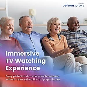 BeHear PROXY: Wireless Bluetooth Neckband Speaker & Retractable Earbuds, TV Hearing Device & Amplifier for Enhanced Audio & Calls, High-Fidelity Sound System for TV Listening & Pocket Talker