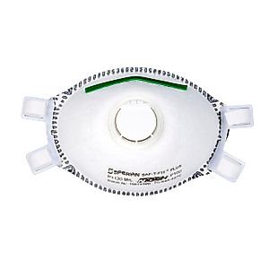 Honeywell Safety Products SAF-T-Fit Plus Disposable Lead Paint Removal P100 Respirator Mask with Exhalation Valve, 1-Pack (RWS-54020)