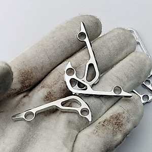 1PC Aluminium Alloy Back Spacer For Benchmade Bugout 535 Black/Silver (Silver)