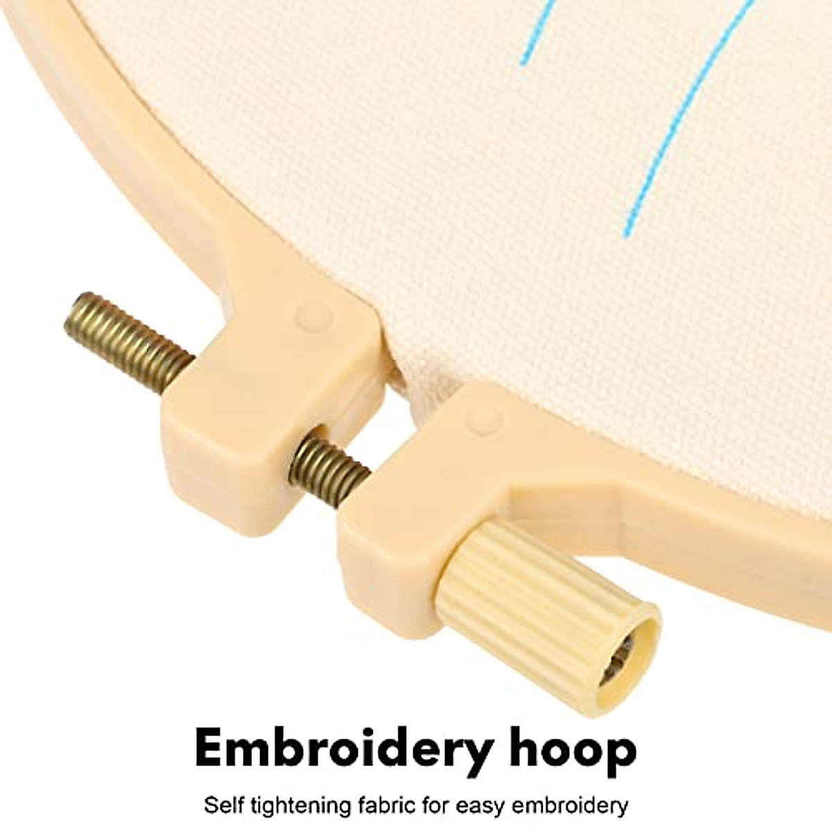 NOLITOY 2 Sets Embroidery Kit, Floral Stamped Cross Stitch Kit for Starter DIY Crafts Including Embroidery Hoops Threads Needles