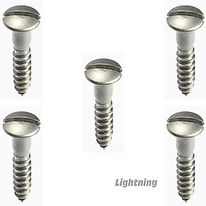Oval Head Wood Screws Slotted Stainless Steel Quantity 100#6 x 1/2"