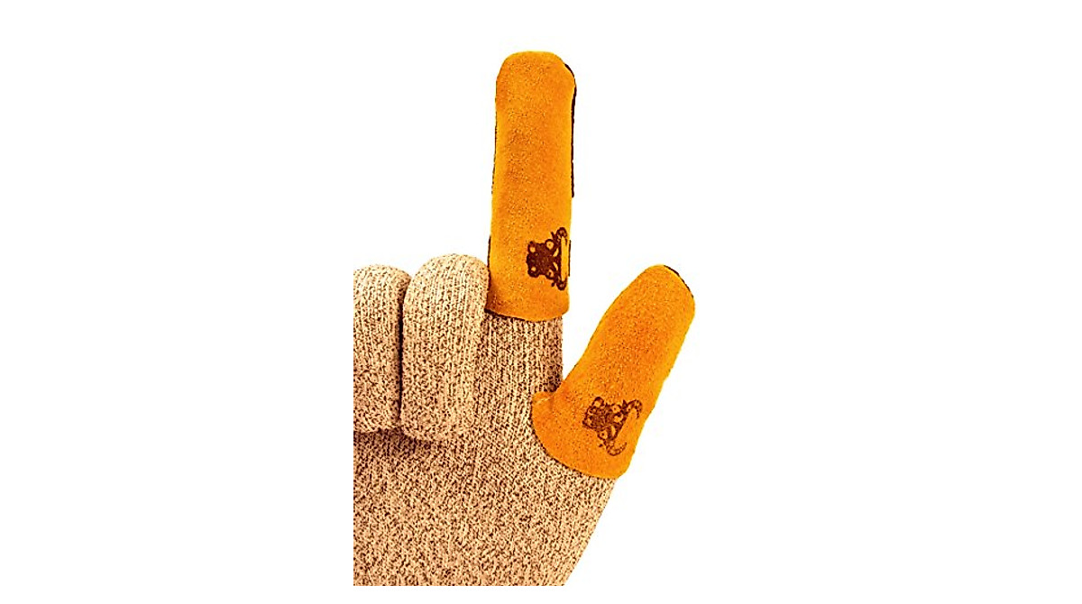 G & F Cowhide Leather Thumb Guard Large | Sturdy Thumb Protection