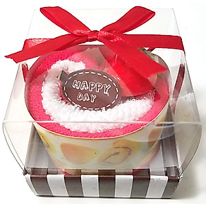 Pack of 8 Heart Shape Cake Folded Towel Towel Personalized Wedding Gift Thank You Guest Favor Bridal Shower Baby Showers Birthday Party Flavor Goodie Bags