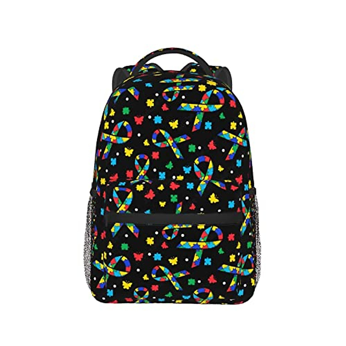 Qurdtt Autism Awareness Backpack High Capacity Laptop Backpack Travel Hiking Camping Daypack for Men Women