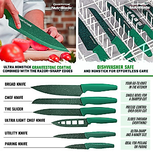 Granitestone 21 Pc Kitchen Pots and Pans Set Non Stick, Kitchen Cookware Sets, Pot and Pan Set, Nonstick Cookware Set, Diamond Coated Non Stick Pots and Pan Set, Dishwasher Safe - Green