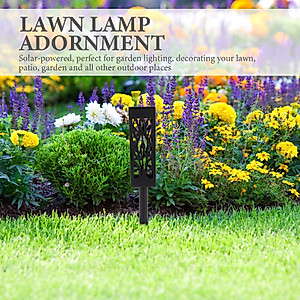 Happyyami 2 Pcs Hollow Out Lamp Out Door Decor Outdoor Decor Lampara Solar Para Exterior Solar Ground Plug Light Solar Powered Lawn Lights Solar Powered Led Landscape Light Yard Lawn Light