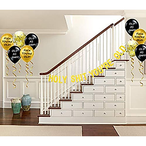 You're Old Brutal Funny Birthday Foil Balloons Banner and Abusive Birthday Balloons Rude and Slightly Offensive for Adults Birthday Decorations