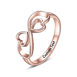 ROWAWA Mother's Ring, Mother's Daughter's Ring, Women's Friendship, Best Friend, Best Friend, Sister's Mother Promises to Women, Her Personalized Carved Custom Name, Sterling Silver