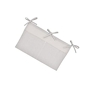 SuXHyez Bedside Caddy Hanging Storage Pocket Baby Cot Pocket Organiser for Holding Bottle Toy Diaper Nursery Dorm Rooms Baby Bed Rails Hanging Storage Bag（Grey