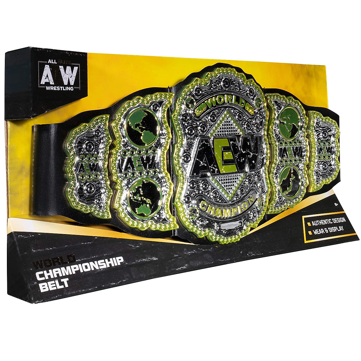All Elite Wrestling World Championship Belt - Authentic Design Role-Play, Wear and Display Title Belt