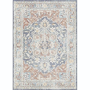 LUXE WEAVERS Pastel Floral Pattern Multi 8x10 Area Rug