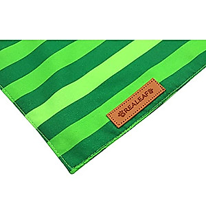 Realeaf St. Patrick's Day Dog Bandanas 2 Pack, Triangle Reversible Pet Scarf for Boy and Girl, Premium Durable Fabric, Multiple Sizes Offered, Bandana for Medium and Large Dogs (Large)